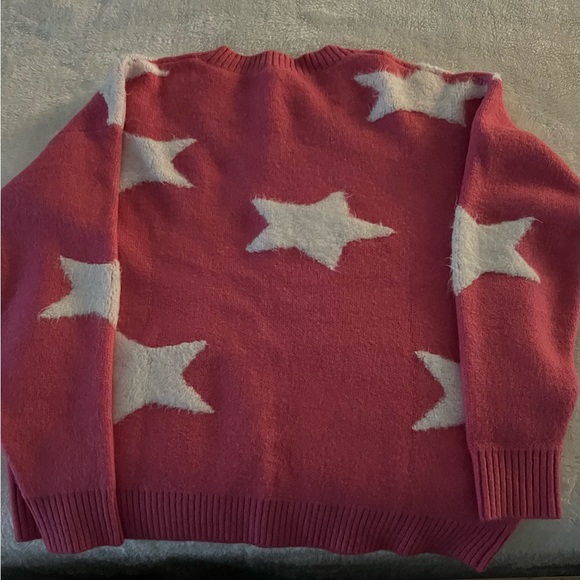 THML | Sweaters | Thml Pink Wwhite Stars Sweater | Poshmark